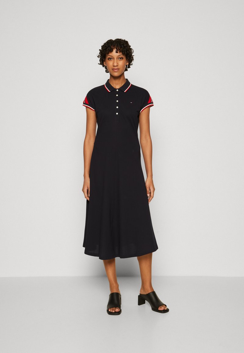 Tommy Hilfiger POLO DRESS - Day dress - desert sky/dark blue - Zalando.ie