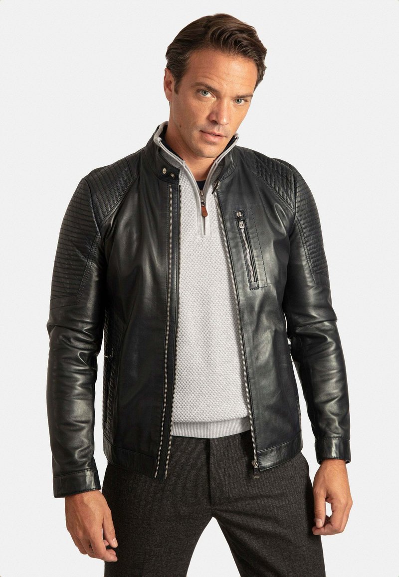 Jacey Quinn Lederjacke - black/schwarz - Zalando.de