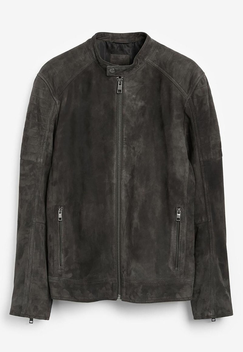 Next SIGNATURE SUEDE - Leather jacket - grey - Zalando.de