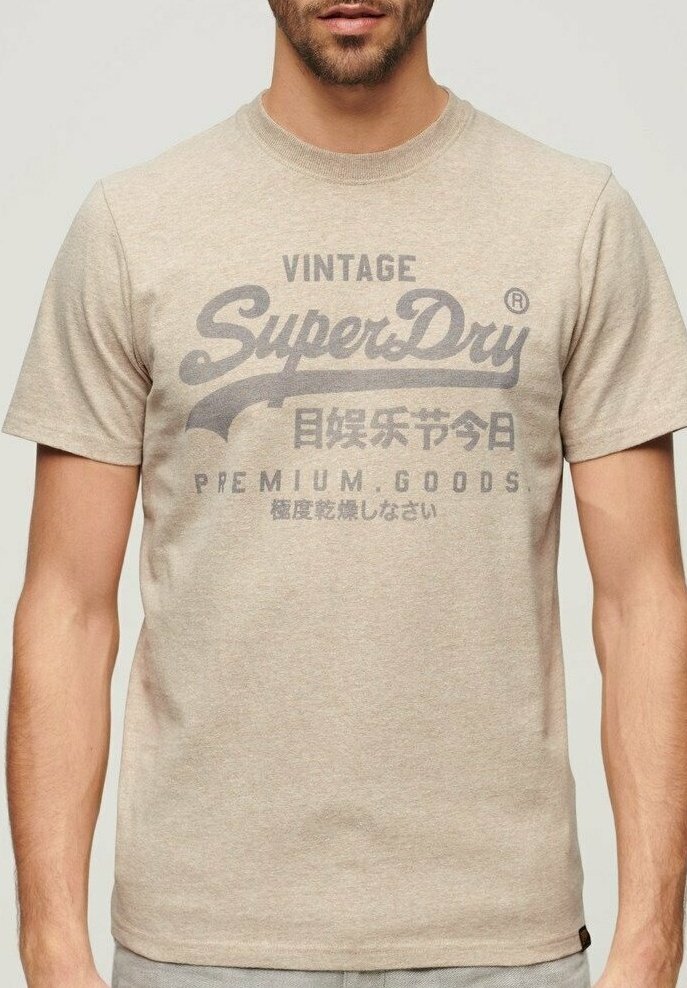 Superdry CLASSIC HERITAGE - T-Shirt print - lavin beige/beige - Zalando.de