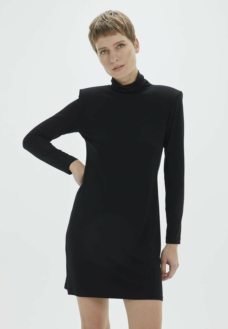 System Action SHORT HIGH COLLAR - Shift dress - black - Zalando.ie