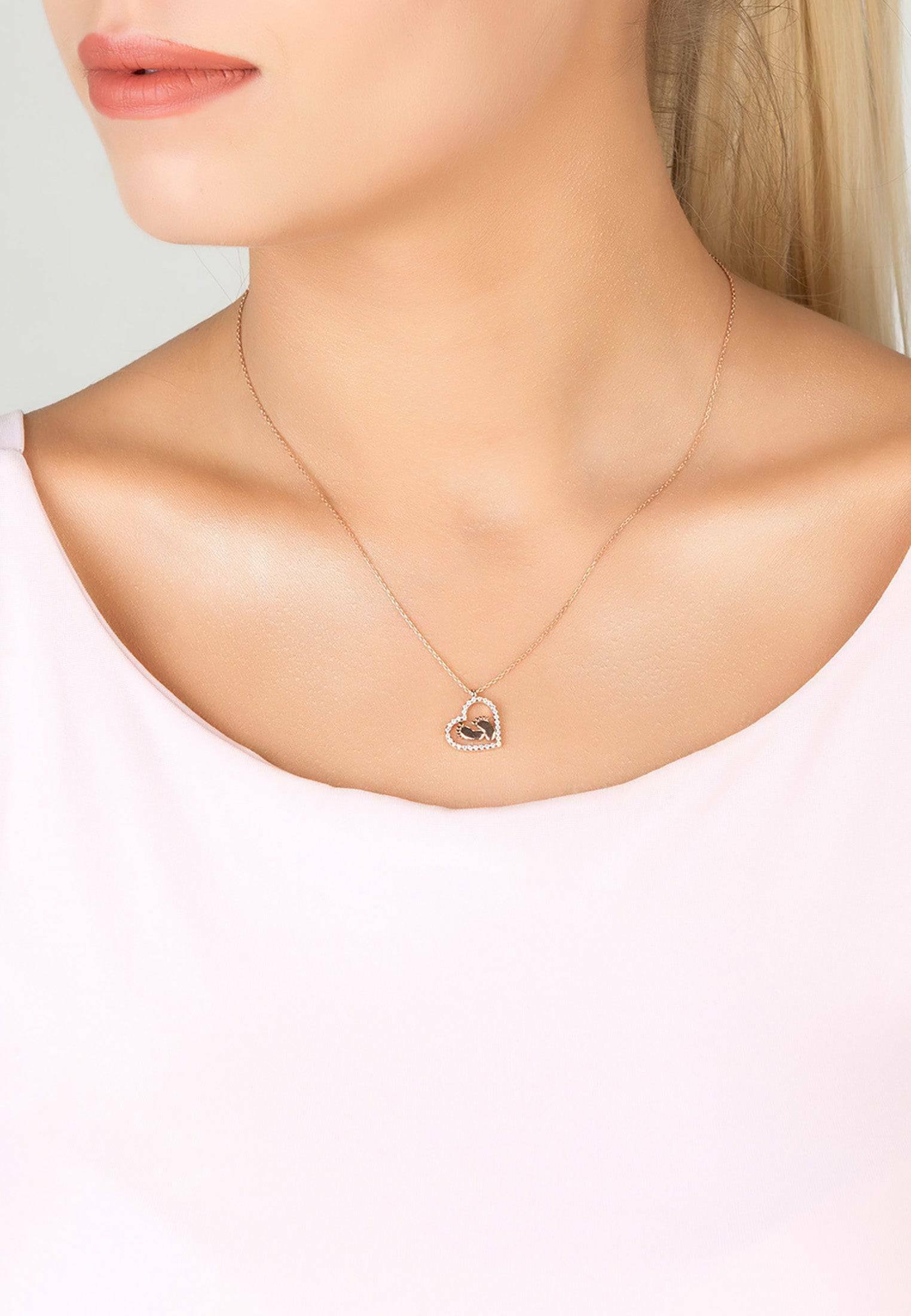 Latelita HEART MUM Halskette silver silberfarben Zalando