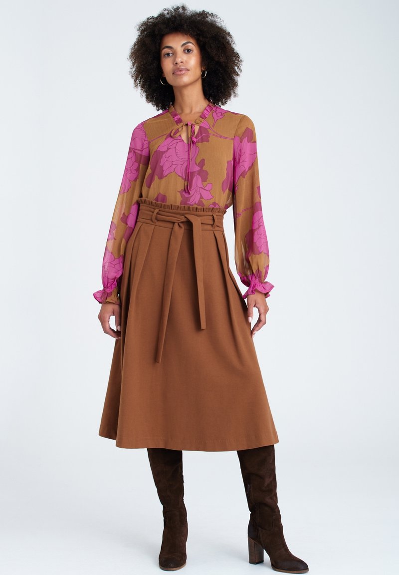 Greenpoint Áčková sukně - brown/hnědá - Zalando.cz