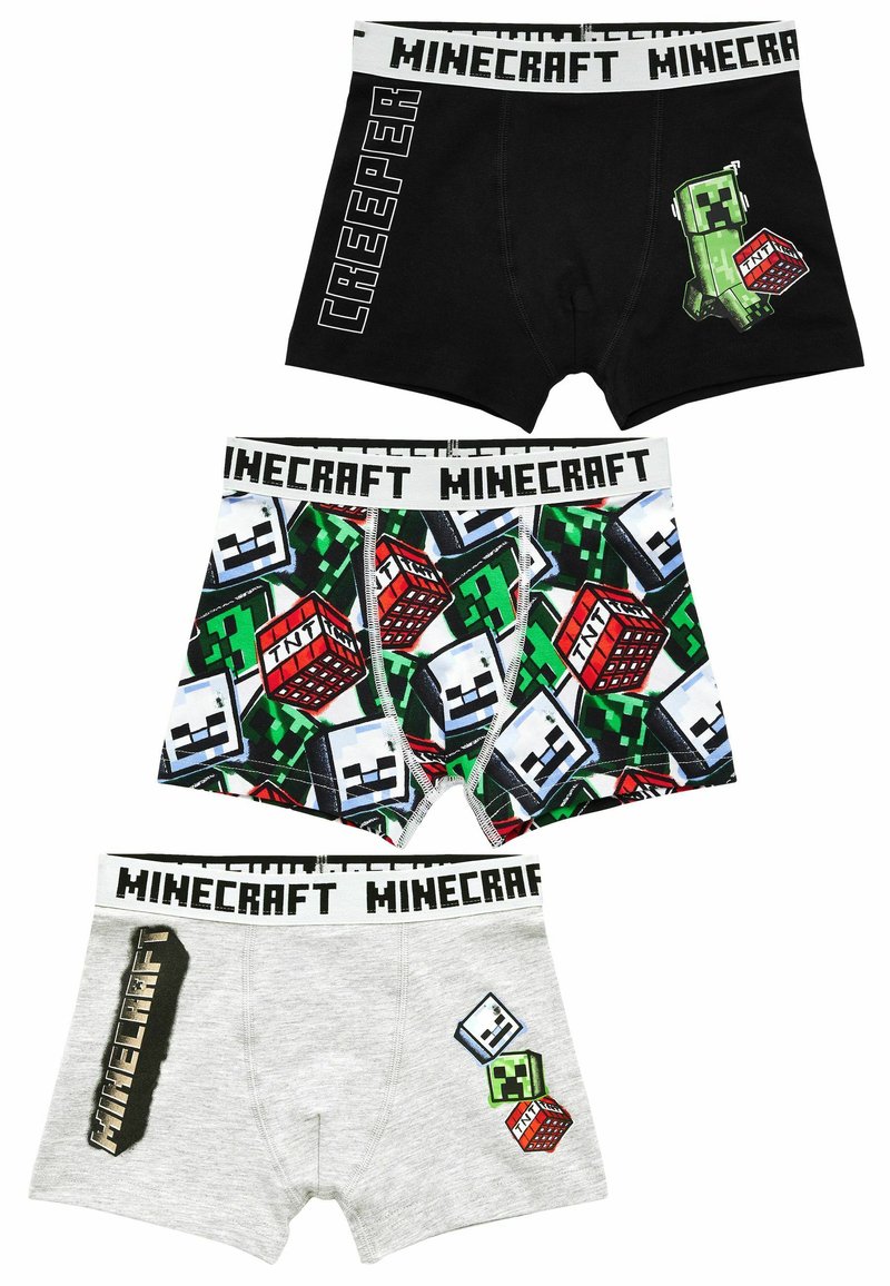 Next MINECRAFT TRUNKS 3 PACK - Panties - black grey red/schwarz ...