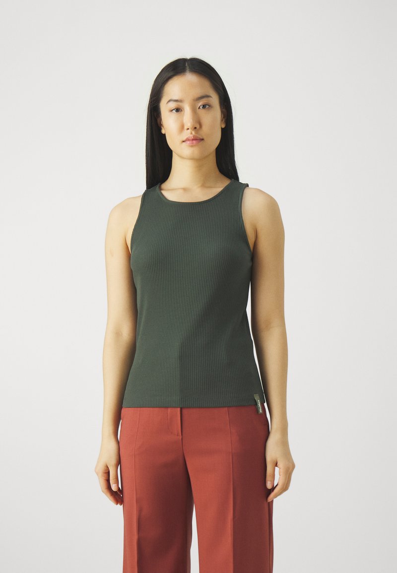 Max Mara Leisure BRUSSON - Top - verde scuro/verde oscuro - Zalando.es