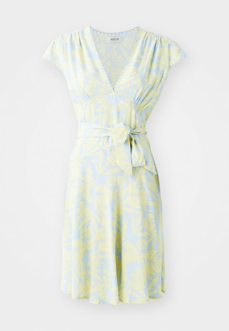 Replay Freizeitkleid - lillac/pastel yellow/hellrot - Zalando