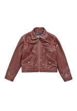 Bimba Y Lola Lederjacke - marron/braun - Zalando.de