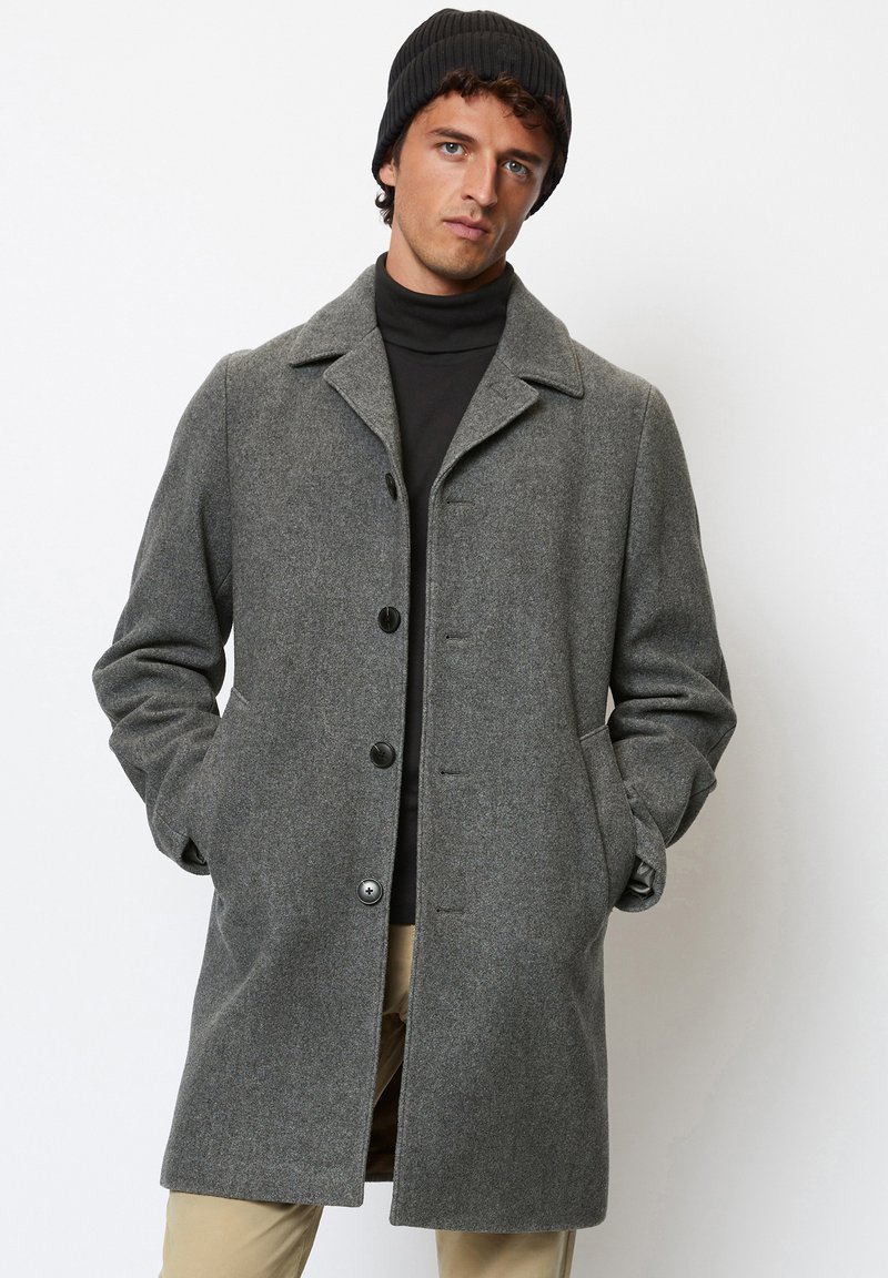 Marc O'Polo REGULAR AUS SOFTEM - Classic coat - graphite grey melange ...