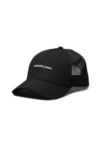 Calvin Klein Jeans MONO LOGO EMBRO TRUCKER HAT - Cap - black/schwarz ...