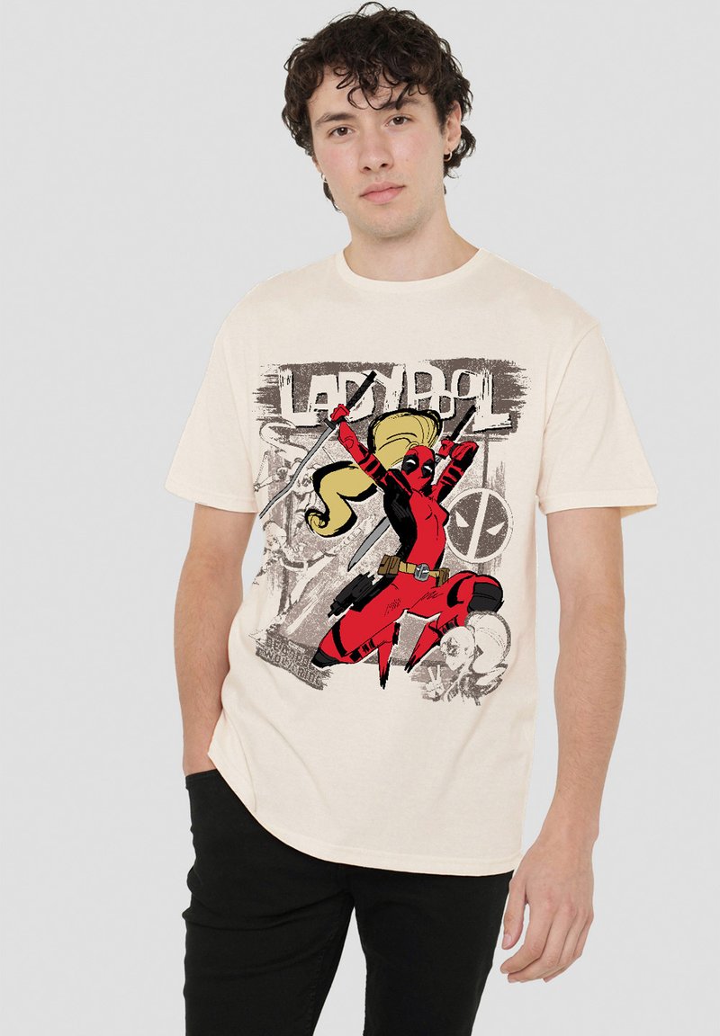 Marvel DEADPOOL WOLVERINE SKETCHBOOK LADYPOOL - Print T-shirt - off ...