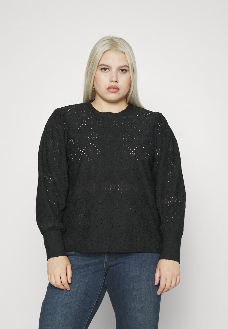Object Curve OBJFEODORA - Blouse - black - Zalando.ie