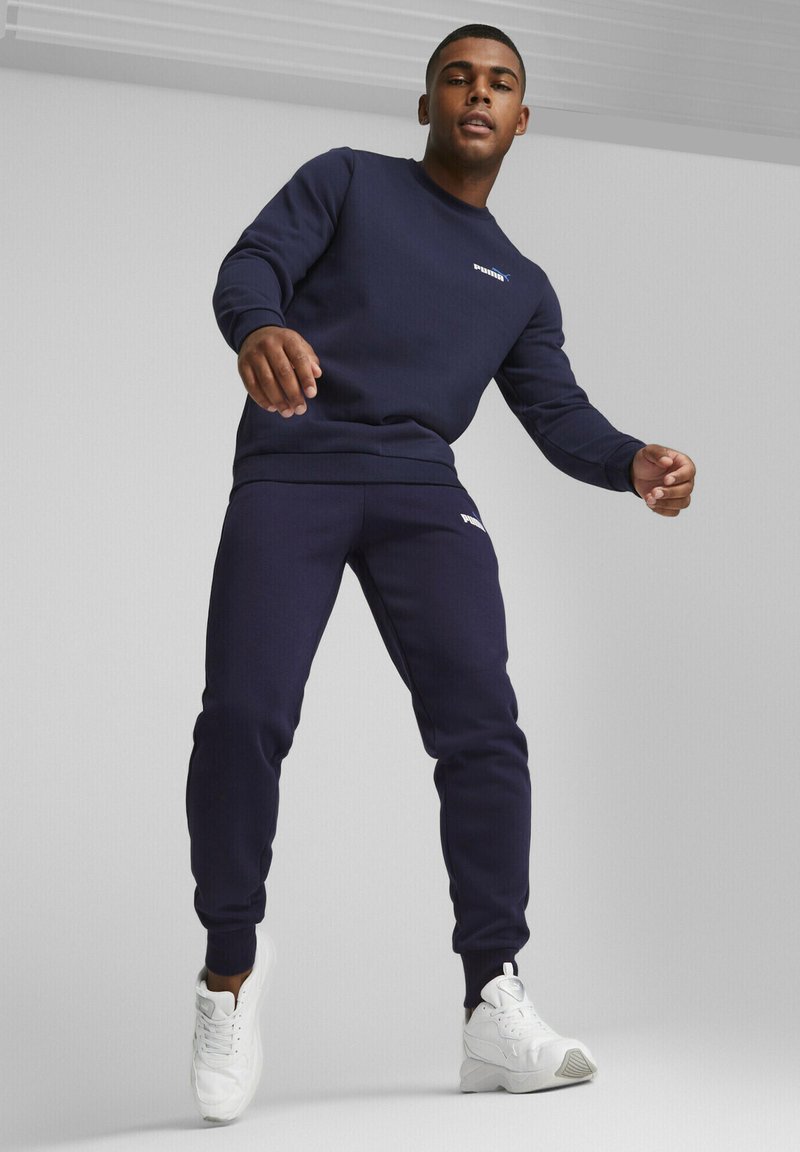 Puma SMALL LOGO CREW - Sweatshirt - navy/bleu marine - ZALANDO.FR