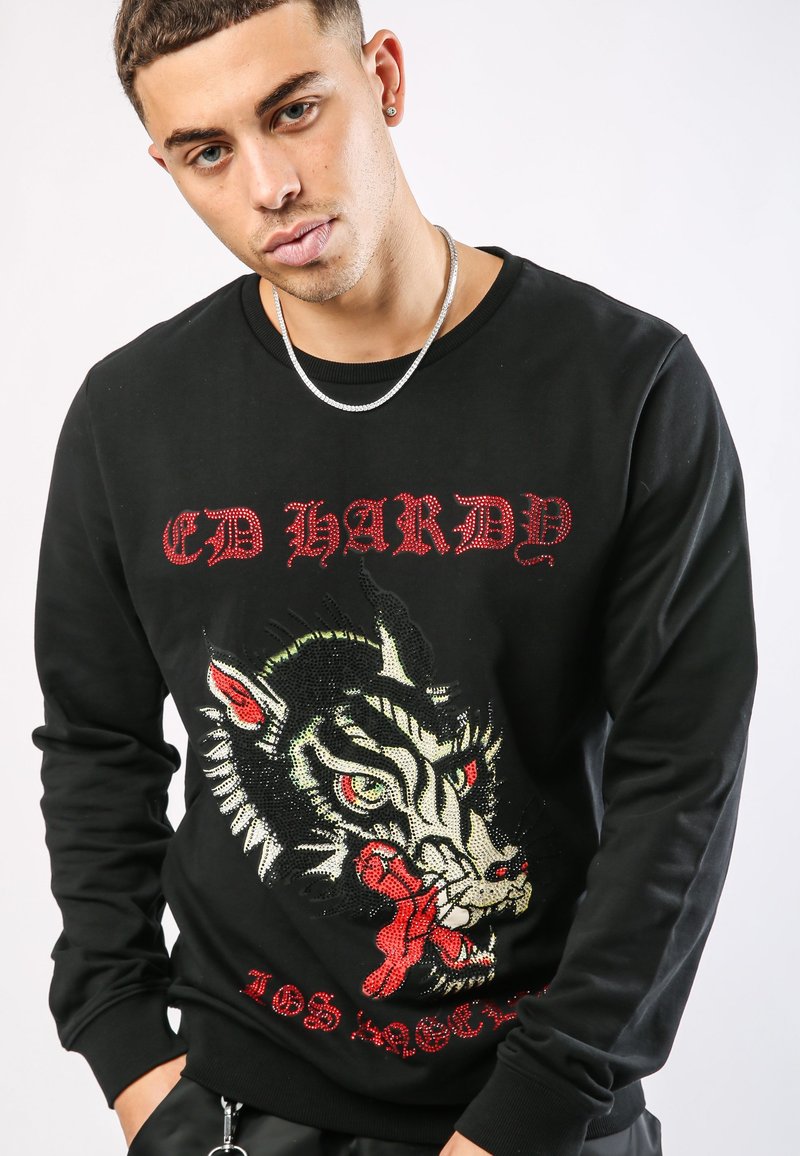 Ed Hardy BIG-BAD CREW NECK SWEATSHIRT - Sweatshirt - black - Zalando.ie