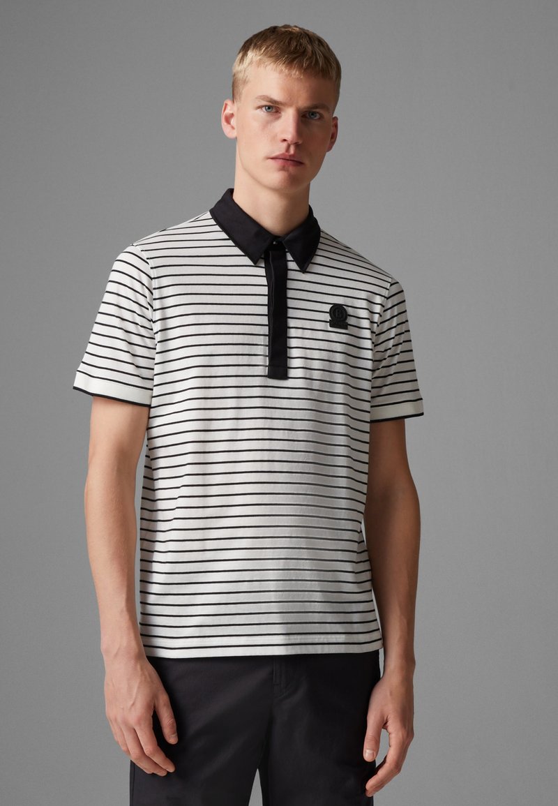 Bogner DUNCAN - Polo shirt - off white schwarz/off-white - Zalando