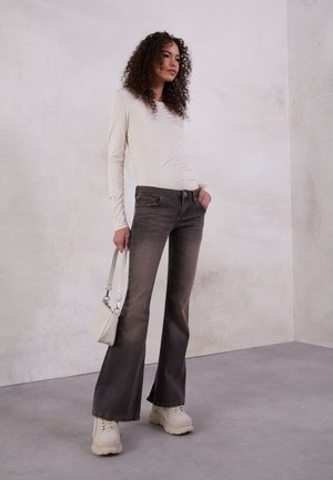 LTB ROXY - Flared jeans - black to black/svart denim - Zalando.se