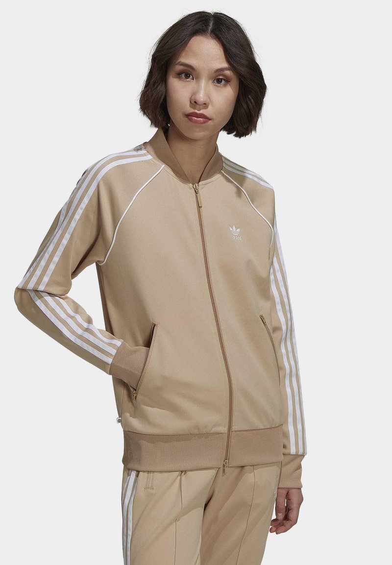 adidas Originals SUPERSTAR TRACKTOP - Bomber Jacket - beige - Zalando.co.uk