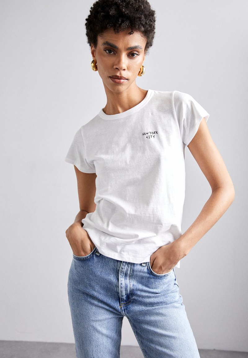 rag & bone TEE - T-shirt imprimé - white/blanc - ZALANDO.FR