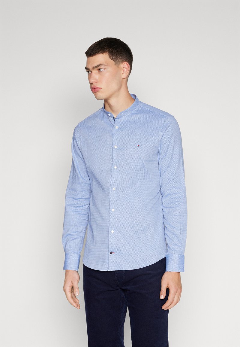 Tommy Hilfiger STRETCH DOBBY SHIRT - Shirt - light blue/navy/optic ...