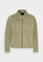 Antony Morato SLIM FIT - Lederjacke - sage green/grün - Zalando.ch