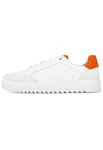 PS POELMAN MIKE - Sneakers laag - white with orange combination/wit ...