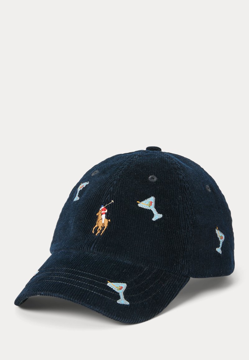 Polo Ralph Lauren EMBROIDERED CORDUROY BALL CAP - Cap - black - Zalando.ie