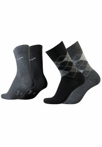 bugatti 4 PACK - Socks - blk ant/black - Zalando