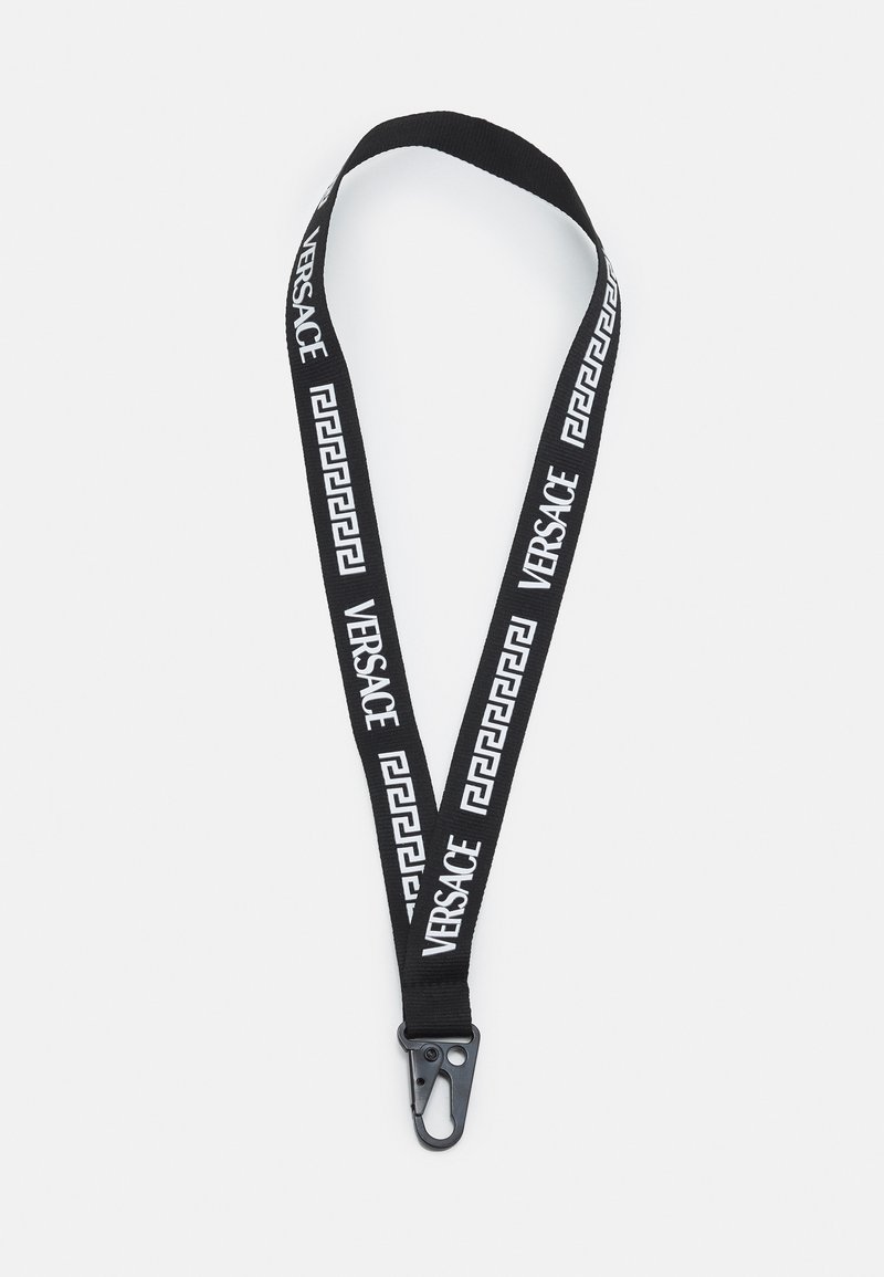 Versace NECK STRAP NASTRO GRECA E LOGO UNISEX - Llavero - nero/bianco ...