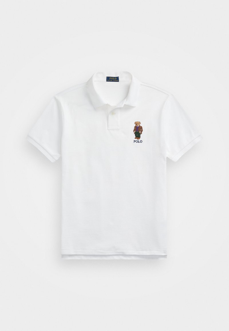 Polo Ralph Lauren CUSTOM SLIM POLO BEAR MESH POLO SHIRT - Polo - white hrtg bear/blanco - Zalando.es