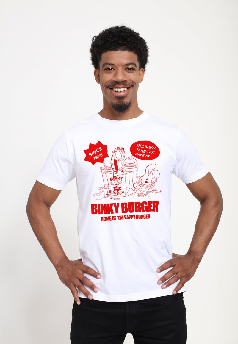 Henry Tiger GARFIELD 45 BINKY BURGER - Triko s potiskem - white/bílá ...