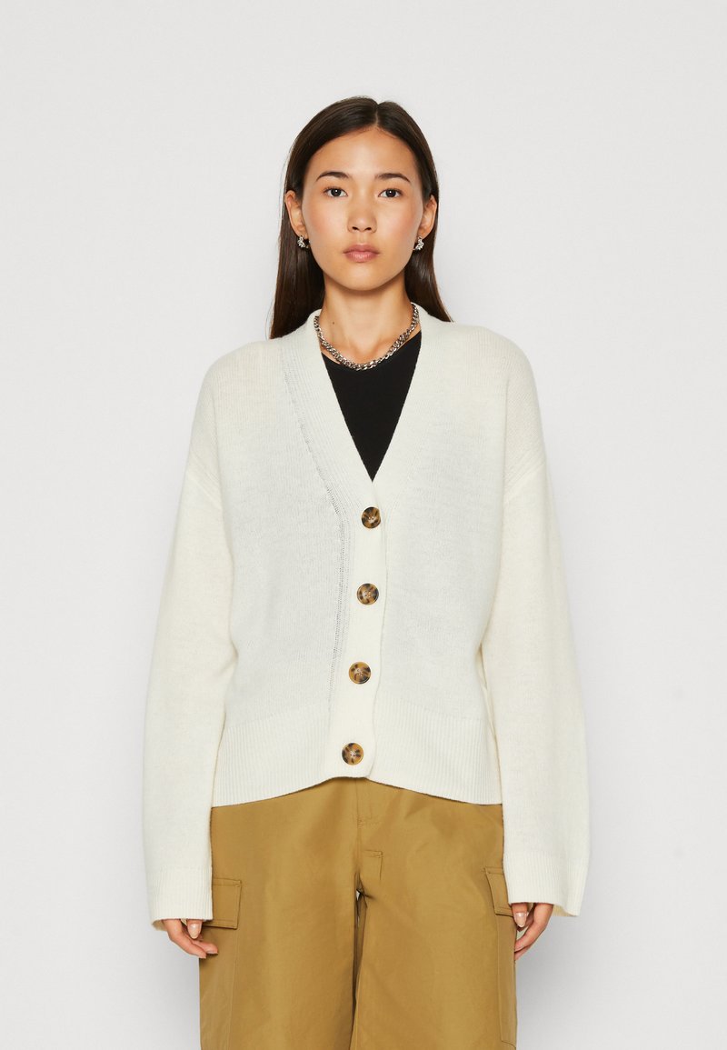 YAS YASFRIDO WIDE CARDIGAN - Cardigan - birch/off-white - Zalando.de