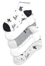 Next TRAINER SOCKS 5 PACK - Füßlinge - black/white cactus/schwarz ...