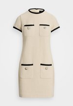 Lauren Ralph Lauren INBALEY SHORT SLEEVE DAY DRESS - Etuikleid - mascarpone cream/black/offwhite ...