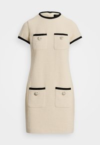 Lauren Ralph Lauren INBALEY SHORT SLEEVE DAY DRESS - Etuikleid - mascarpone cream/black/offwhite ...