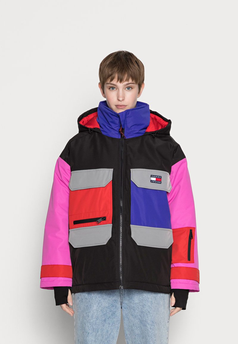 Tommy Jeans COLORBLOCK JACKET - Winter jacket - vivid fuchsia/pink ...