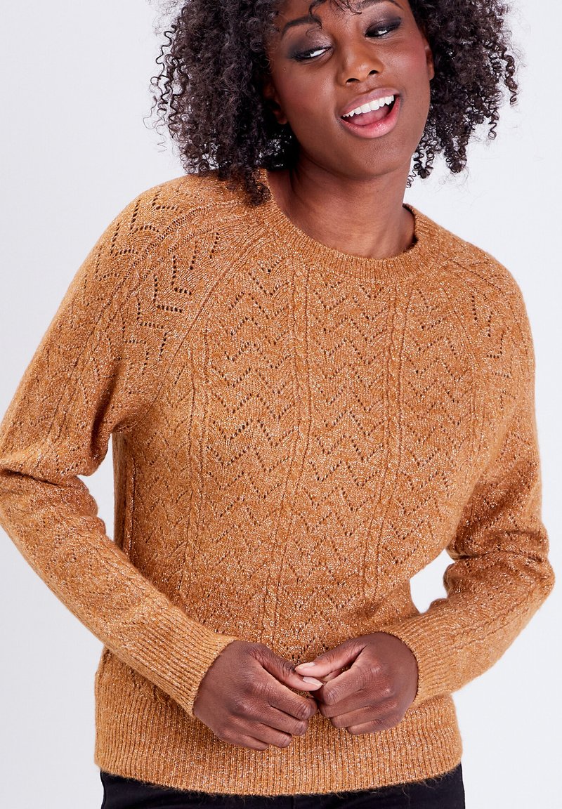 Cache Cache MIT LANGEN ÄRMELN - Jersey de punto - beige - Zalando.es