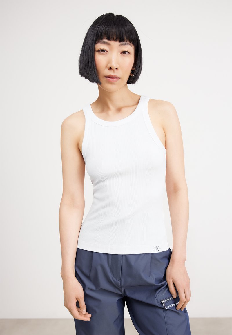 Calvin Klein Jeans VARIEGATED TANK - Top - bright white/white - Zalando.de