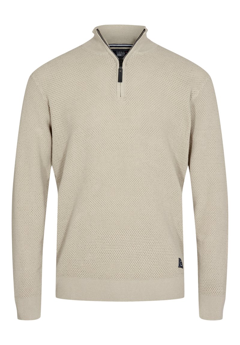 Signal ALI STRUCTURE HALF ZIP - Striktrøje - creamy/offwhite - Zalando.dk