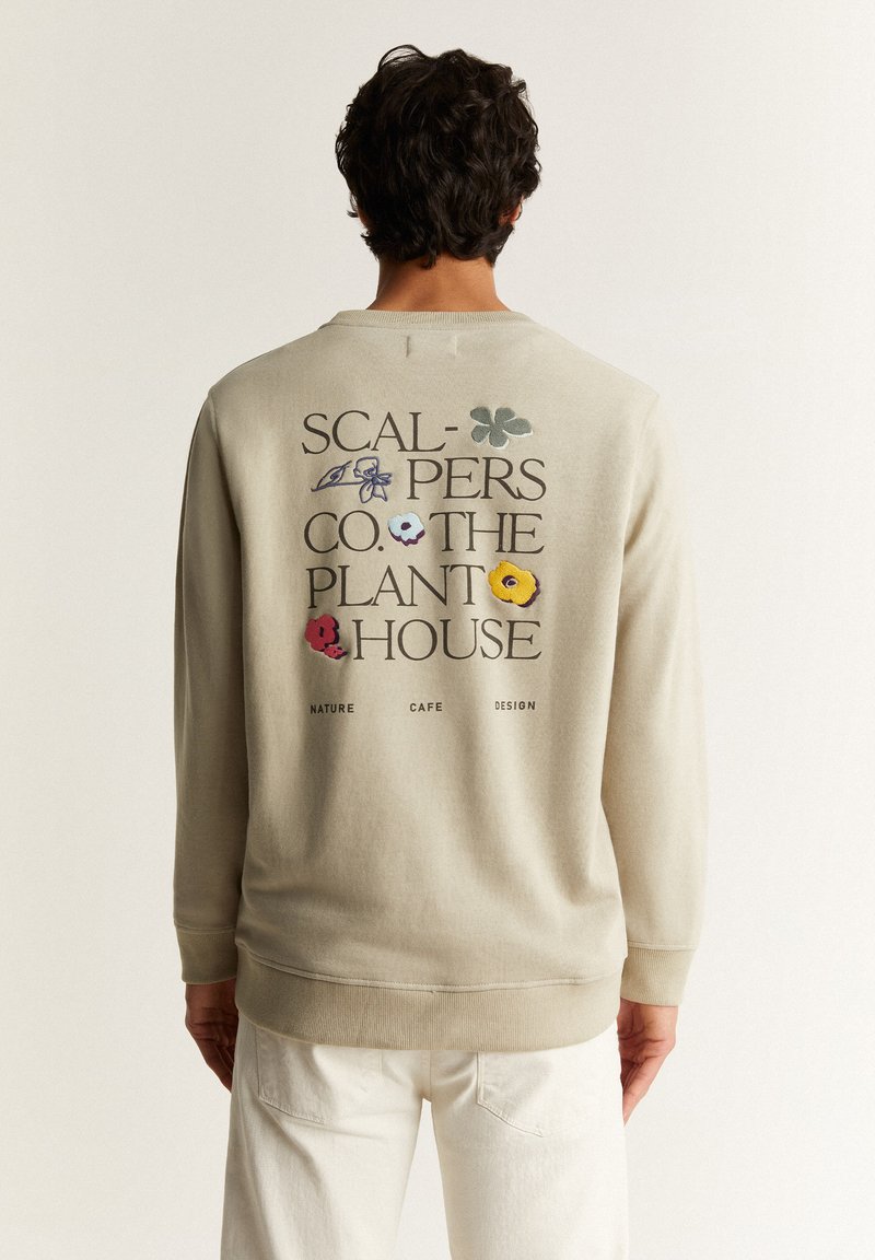 Scalpers PLANT EMBROIDERY - Sweater - light duck/lichtgroen - Zalando.nl