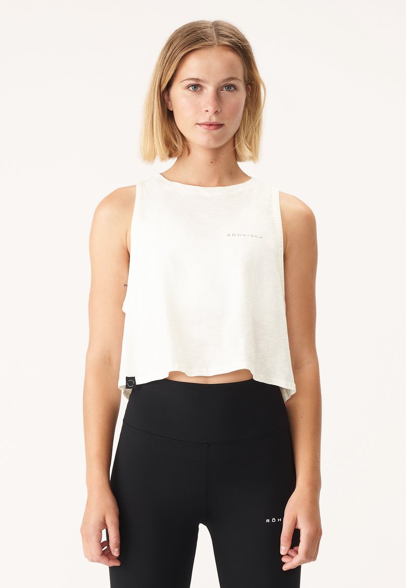Röhnisch SLUB LOOSE SINGLET - Top - vanilla ice/off-white - Zalando.de