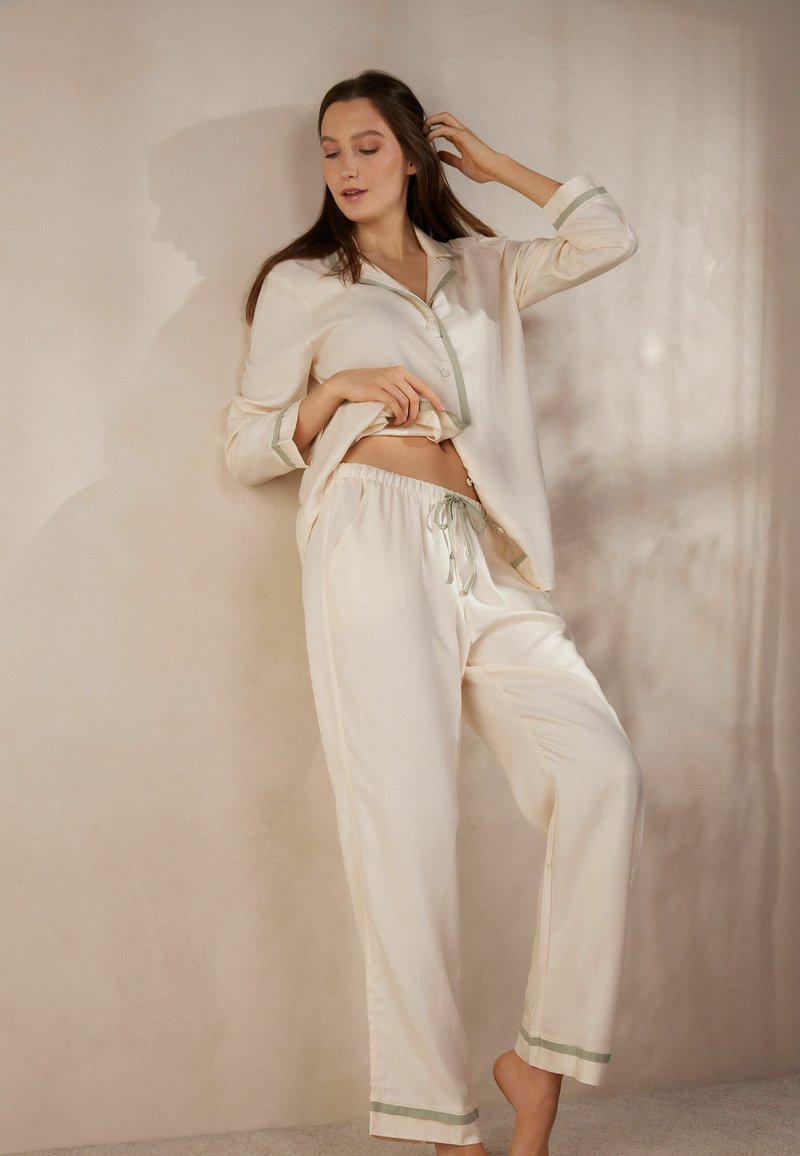 Intimissimi LOST IN FIELDS - Bas de pyjama - vanilla mel/écru - ZALANDO.FR