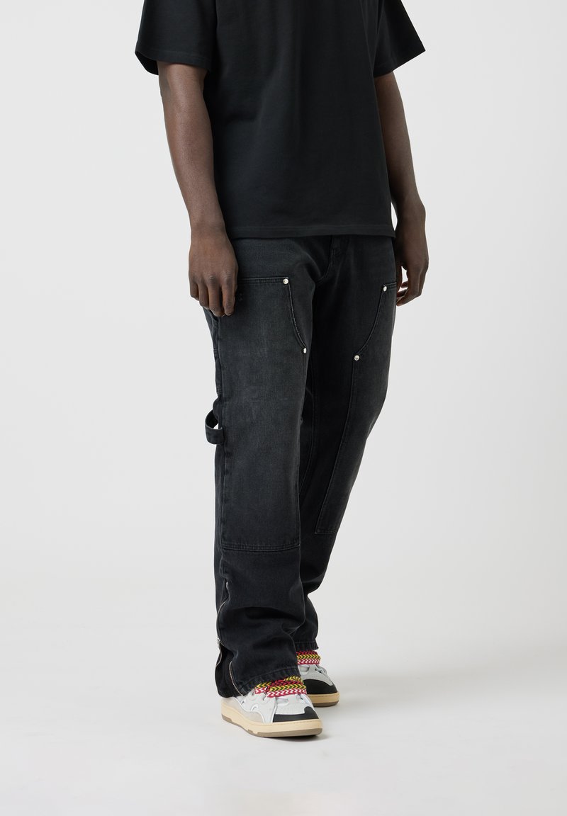 EIGHTYFIVE ZIPPED CARPENTER JEANS - Jean boyfriend - black/noir - ZALANDO.BE