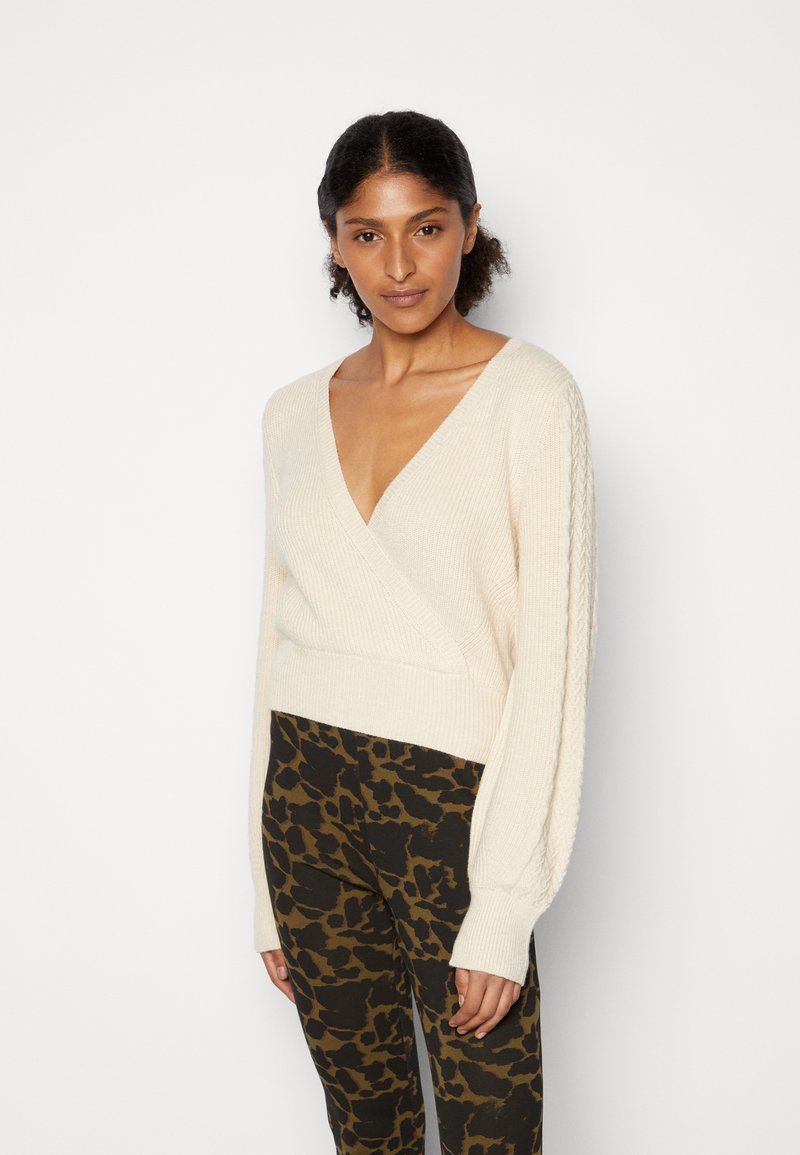 Object Petite OBJDEA WRAP - Jumper - sandshell/sand - Zalando.co.uk