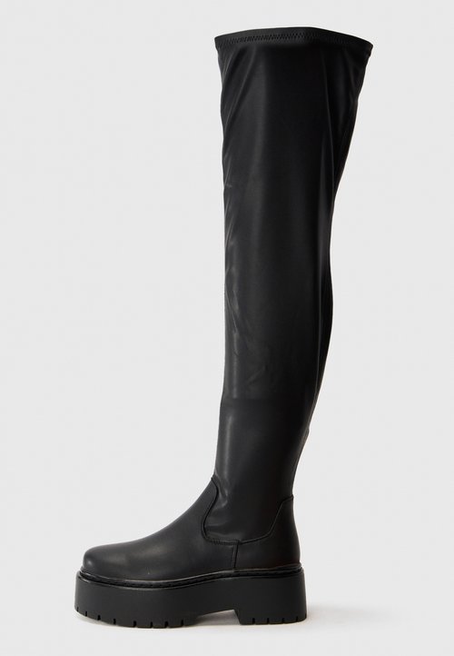 Even&Odd Wide Fit Platform-saappaat - black/musta - Zalando.fi