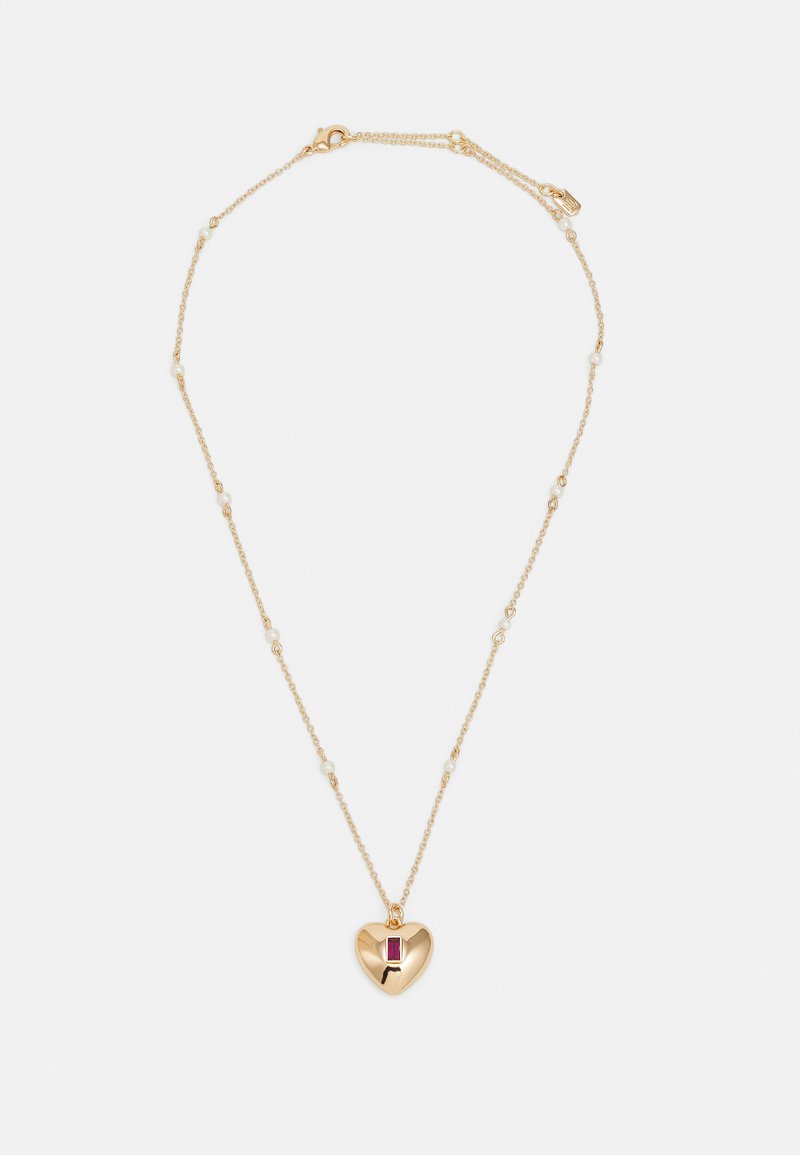 Lauren Ralph Lauren HEART PENDANT - Necklace - glod-coloured/fuchsia/gold-coloured - Zalando.co.uk