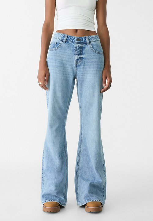 Stradivarius Bootcut-farkut - grey denim/harmaa denim - Zalando.fi