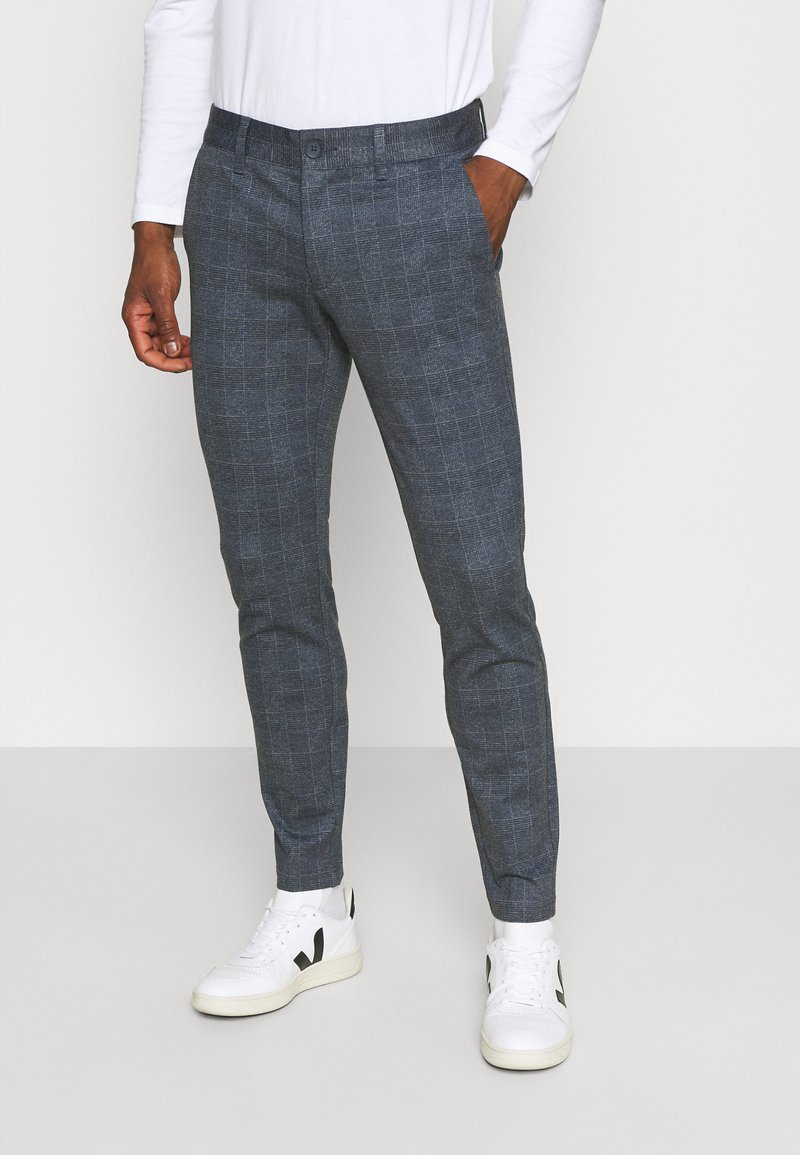 Only & Sons ONSMARK CHECK PANTS - Broek - dress blues/donkerblauw ...