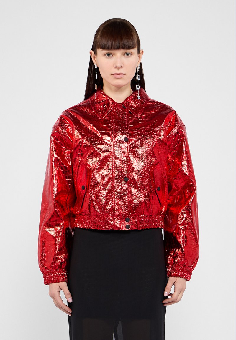 Stieglitz SNAKE JACKET - Kunstlederjacke - red/rot - Zalando.de