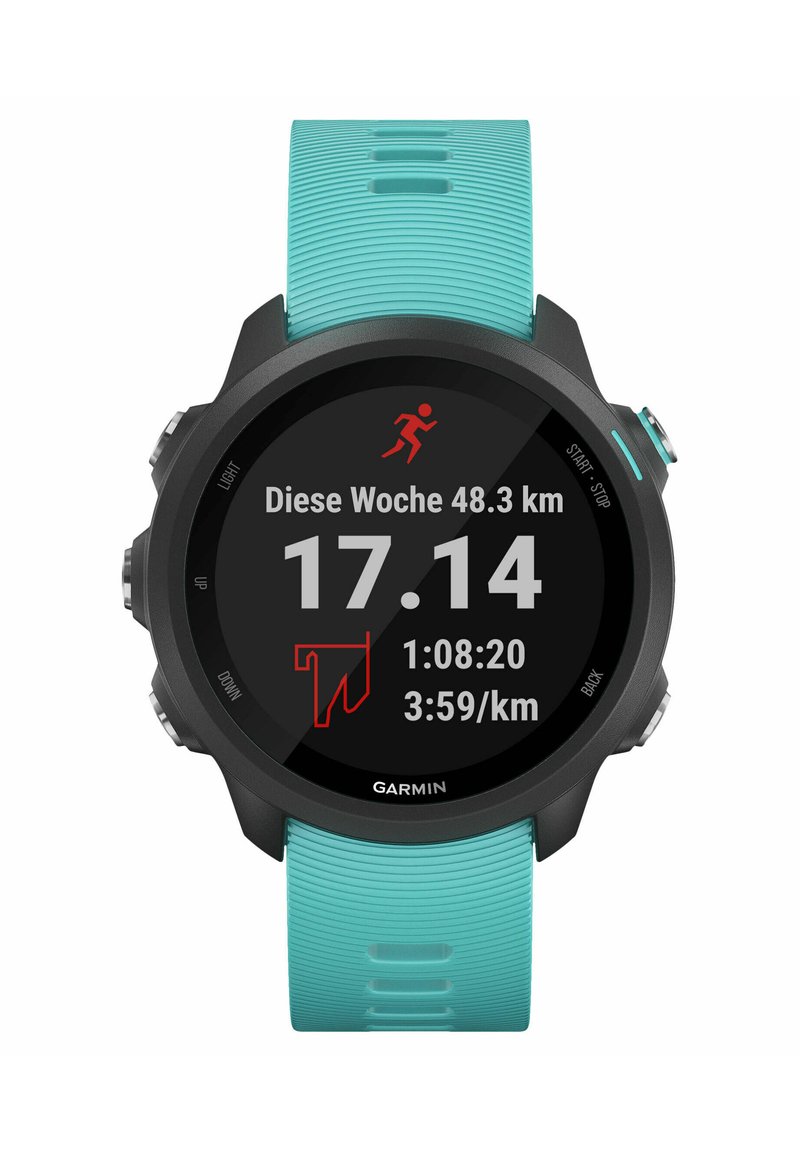 Garmin FORERUNNER 245 MUSIC SCHWARZ/AQUAMARIN - Pulsmesser - mint/mint ...