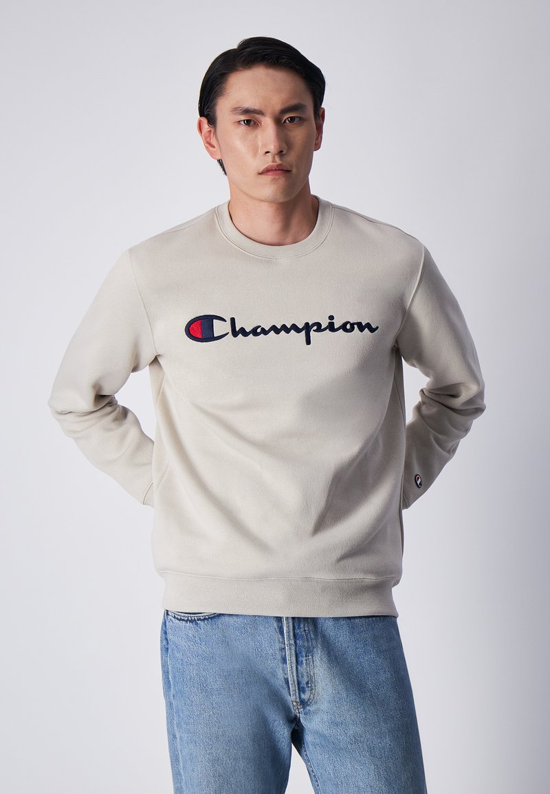 Champion CREWNECK LARGE LOGO AMERICAN - Sudadera - beige - Zalando.es