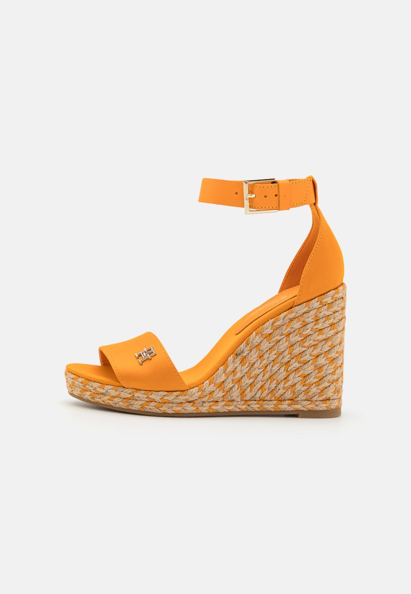 Tommy Hilfiger COLORFUL WEDGE - Platform sandals - rich ochre/yellow ...